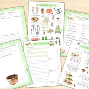 Spring Gardening Journal Activity: Homeschool Printable (PDF) - Etsy