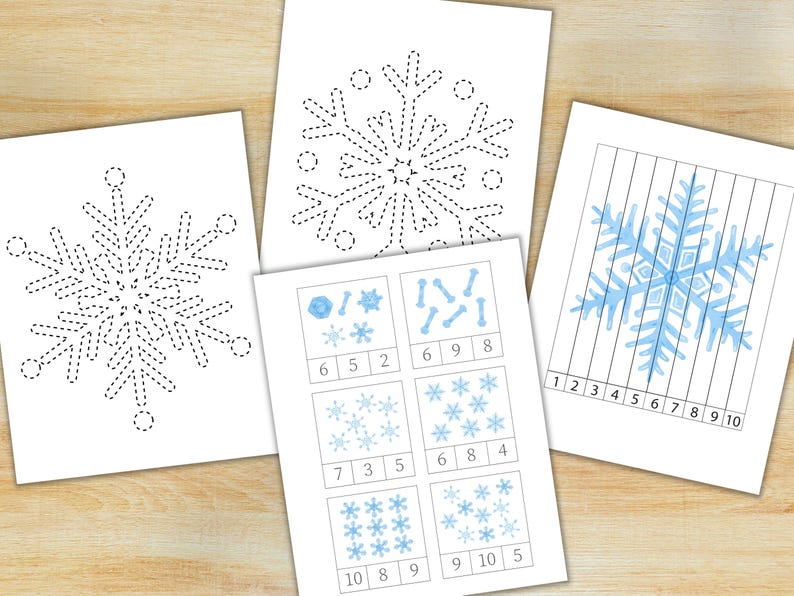 Snowflake Unit Study: Homeschool Activity Sheets (printable) - Etsy
