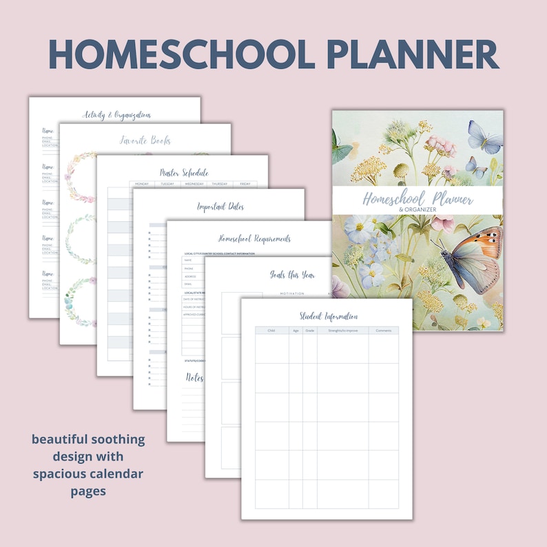 Undated Homeschool Planner: 24-page Teacher Organizer (PDF Printable ...