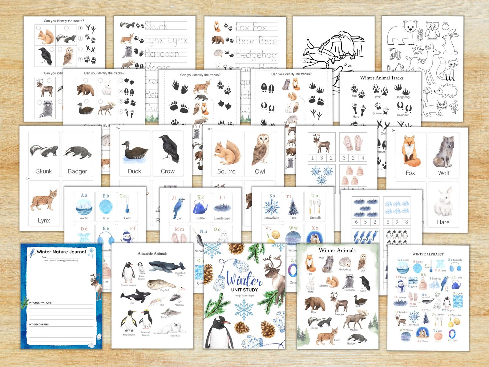 Winter Unit Study, Winter Activity Bundle, Winter Learning, Winter ...