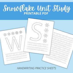 Snowflake Unit Study, Homeschool Worksheets, Snowflake Activity Sheets ...