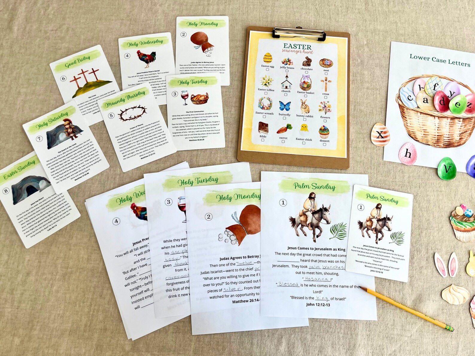 Easter Unit Study, Easter Kids Activities, Easter Scripture Cards ...