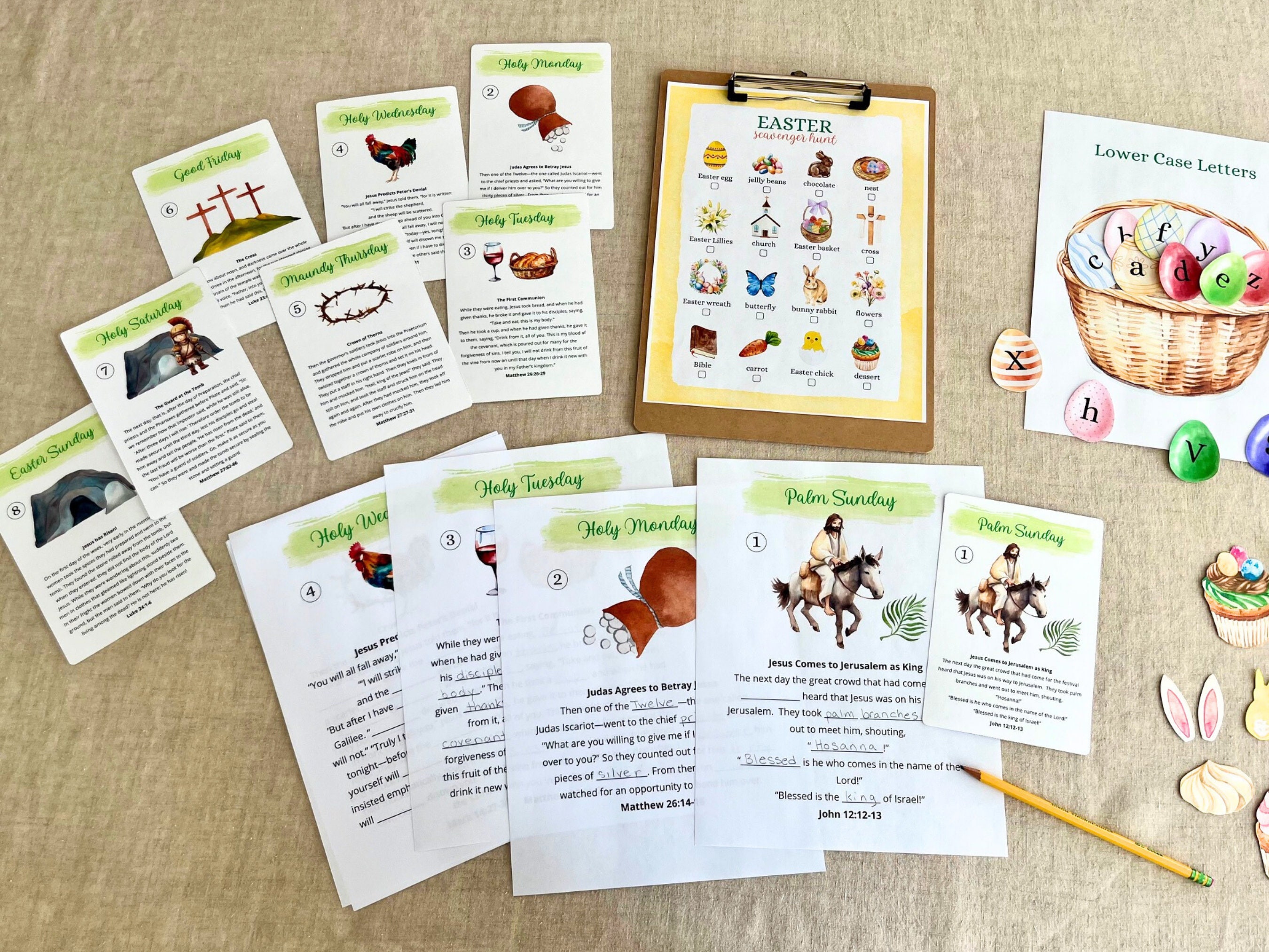 Easter Unit Study, Easter Kids Activities, Easter Scripture Cards ...