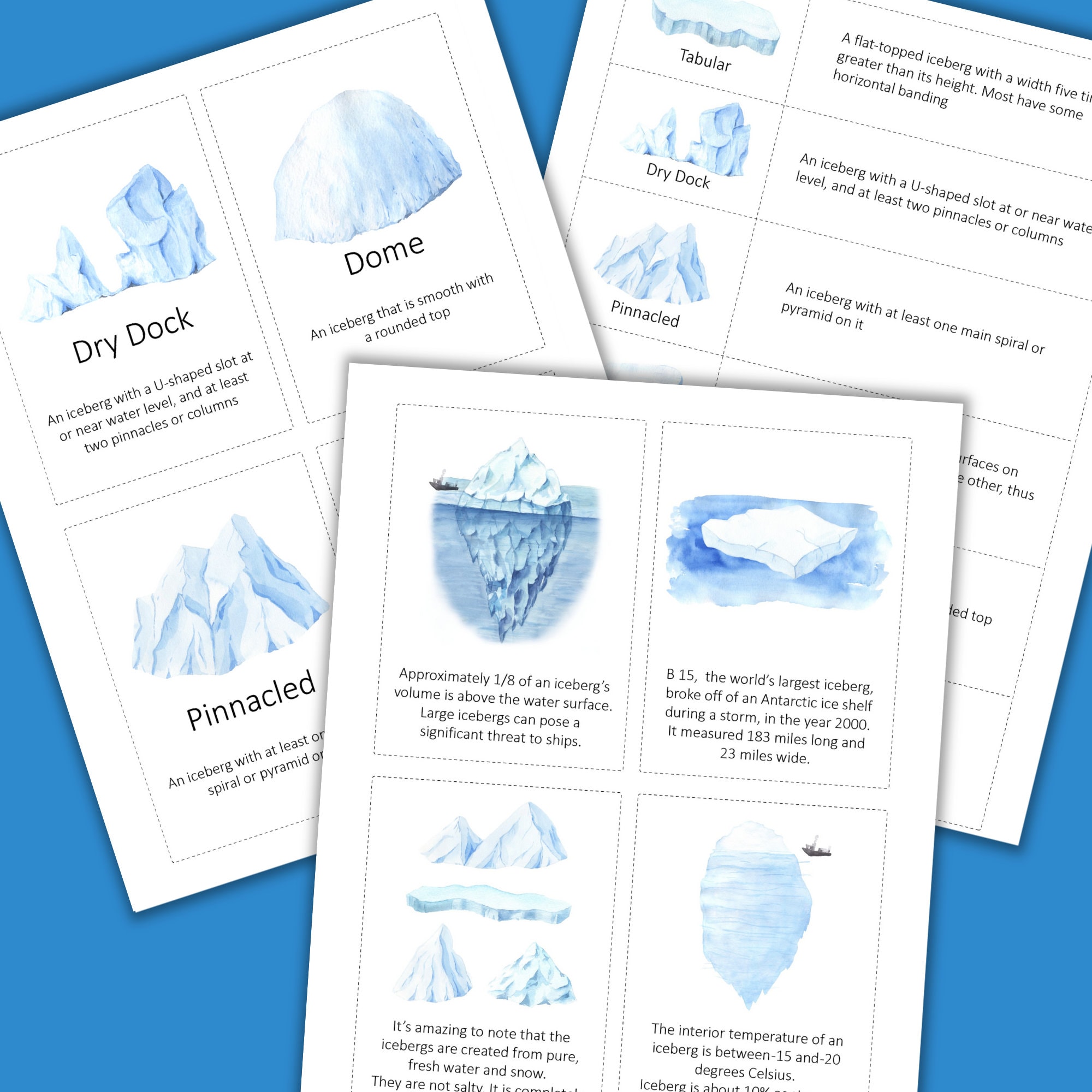 Iceberg Unit Study Icebergs Homeschool Learning Bundle - Etsy