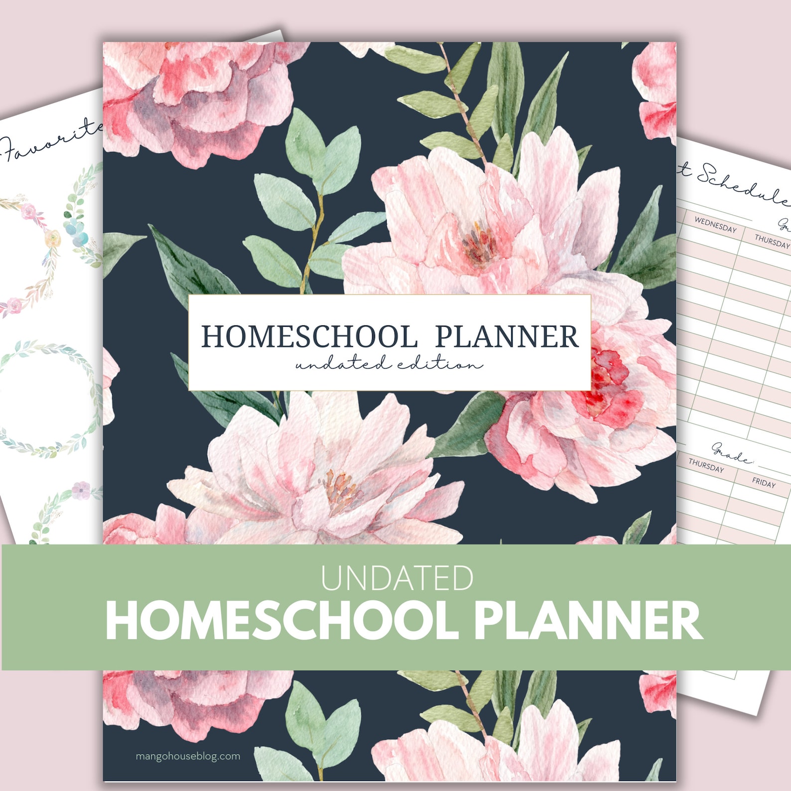 Undated Homeschool Planner: 24-page Teacher Organizer (PDF Printable ...