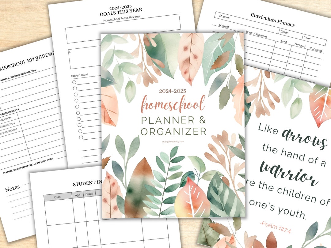 Homeschool Planner Printable, 2024-2025 Homeschool Planner Bundle ...