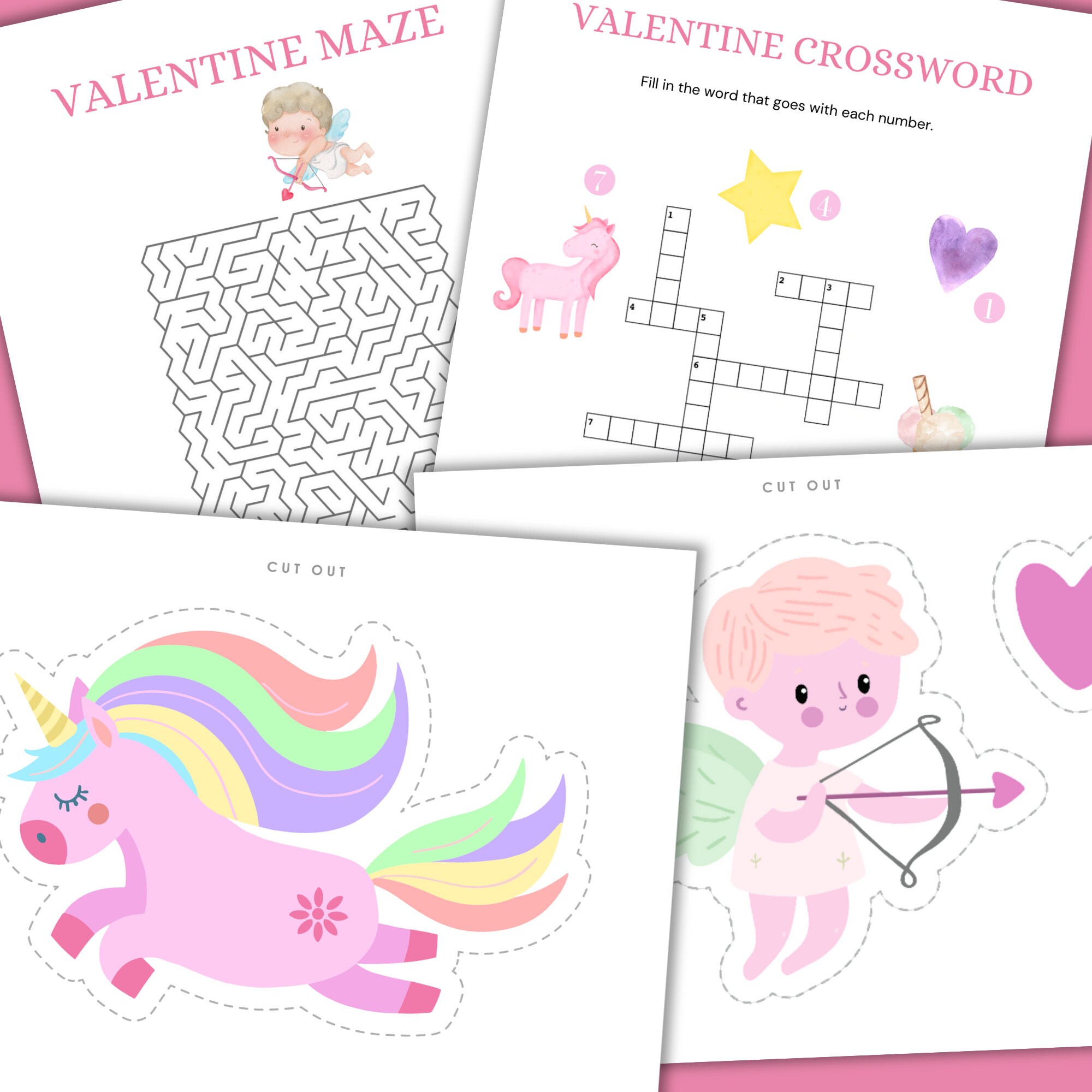 Valentine's Day Activity Pack, Valentine's Day Printables, Valentine's ...