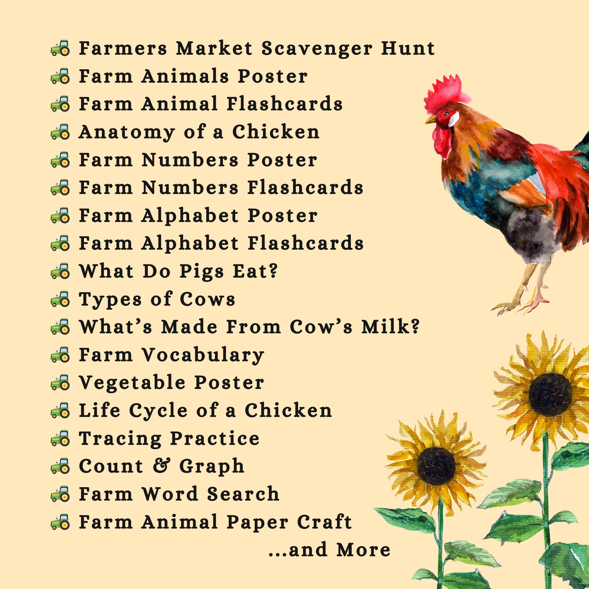 Farm Animals Unit Study, Farmactivity Bundle, Farm Learning, Farm ...