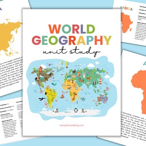 World Geography Unit Study: Continents, Animals, and Fact Cards - Etsy