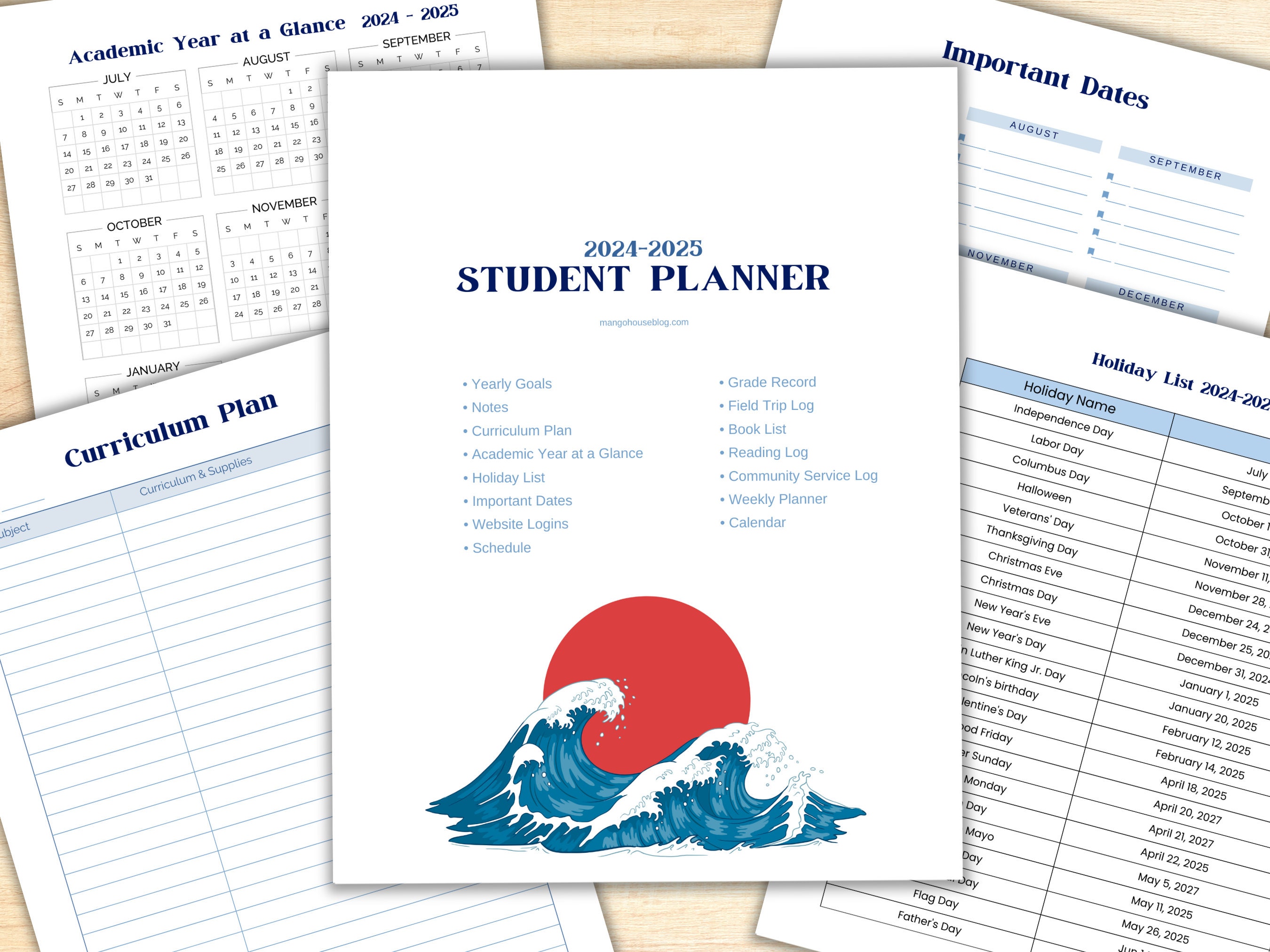Homeschool Student Planner, Homeschool Planner Printable, Homeschool ...