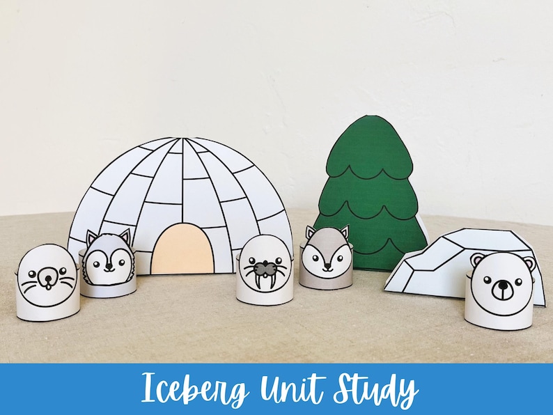 Iceberg Unit Study: Homeschool Printable Bundle, Diorama Craft - Etsy