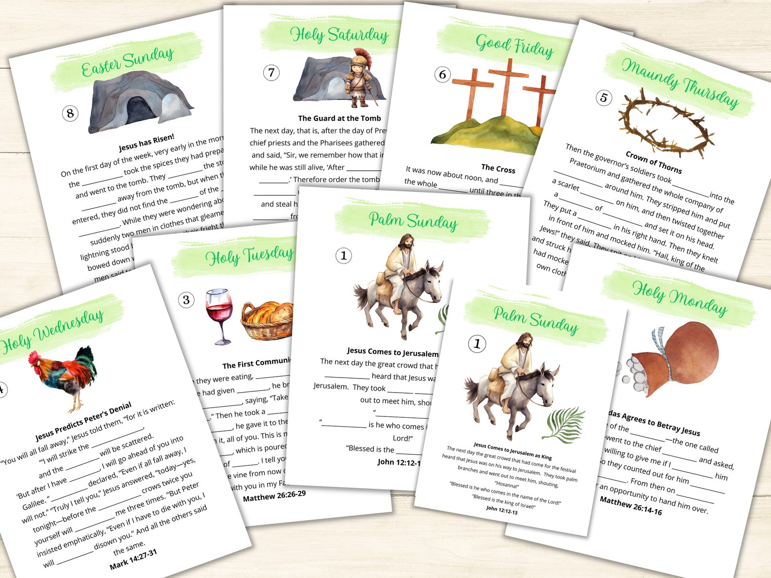 Easter Unit Study, Easter Kids Activities, Easter Scripture Cards ...