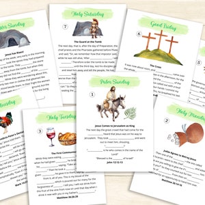 Easter Scripture Countdown, Easter Scripture Cards, Easter Worksheets ...