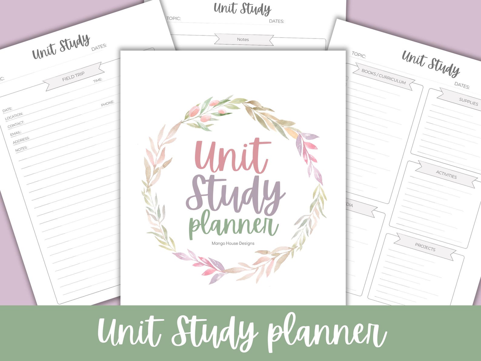 Homeschool Unit Study Planner: Printable Planning Pages - Etsy