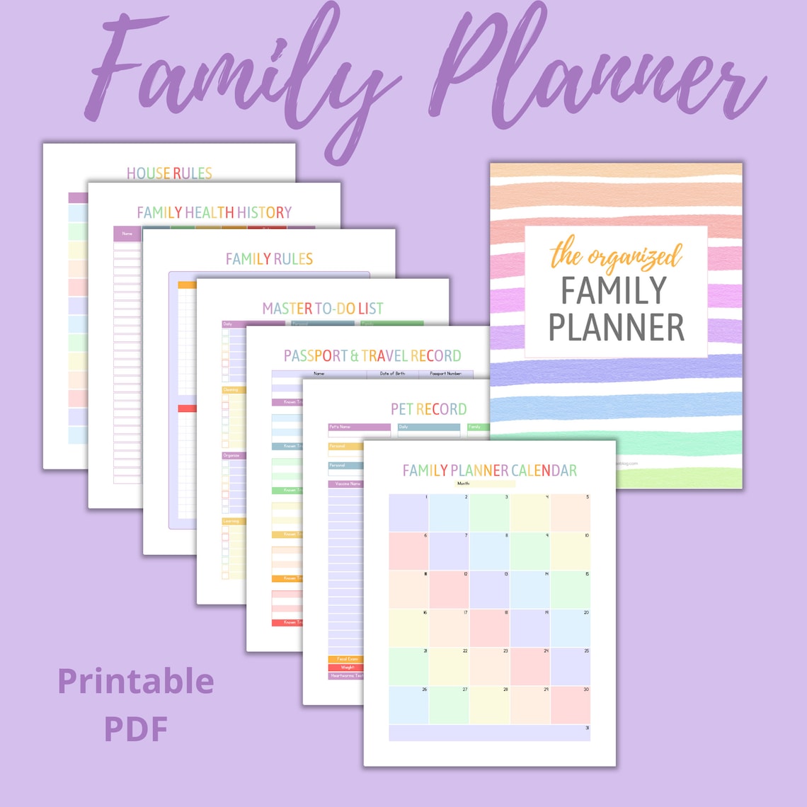 The Organized Family Planner, Family Planner and Organizer, Weekly ...