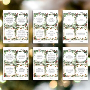 Advent Scripture Cards, Christmas Countdown Printable, Christmas Story ...