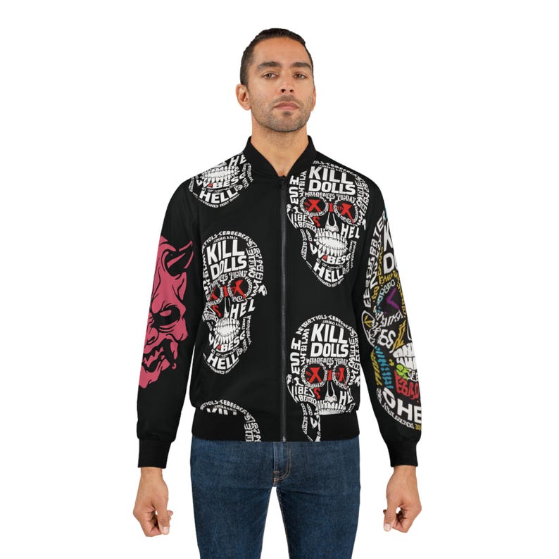 Cyberpunk-inspired Skull, Oni, Cyber Psycho Men's Bomber Jacket all ...
