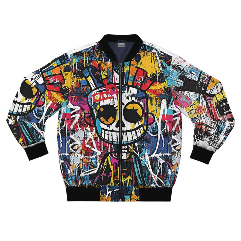 Abstract Graffiti Bomber Jacket, Colorful Street Art Outerwear - Etsy