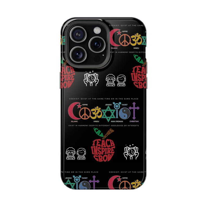 Coexist Teacher's Apple Word Art Magnetic Tough Cases - Etsy