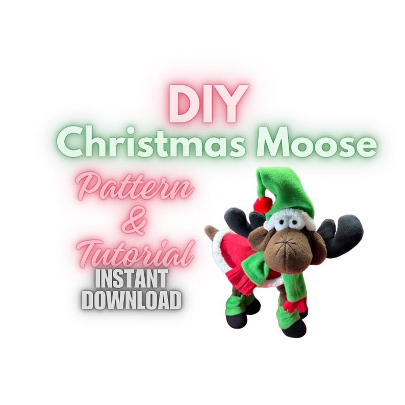 Moose Sewing Pattern PDF, Instant Download Tutorial, DIY Plush Toy ...