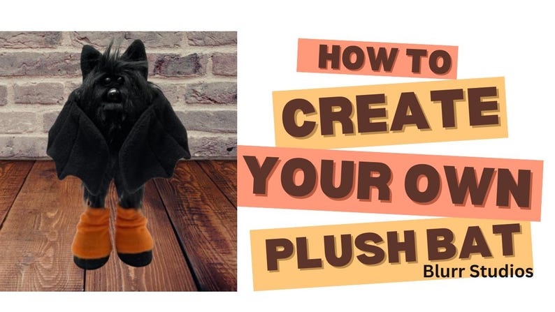 Halloween Bat PDF Sewing Pattern | DIY Self-standing Plush | Halloween ...