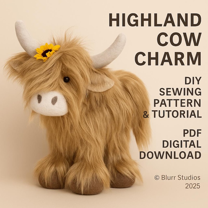 Stuffed Cow Sewing Pattern - Etsy