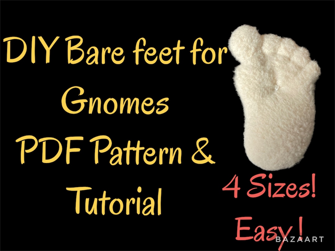 DIY Gnome Feet PDF Sewing Pattern & Tutorial - Instant Download, Easy ...