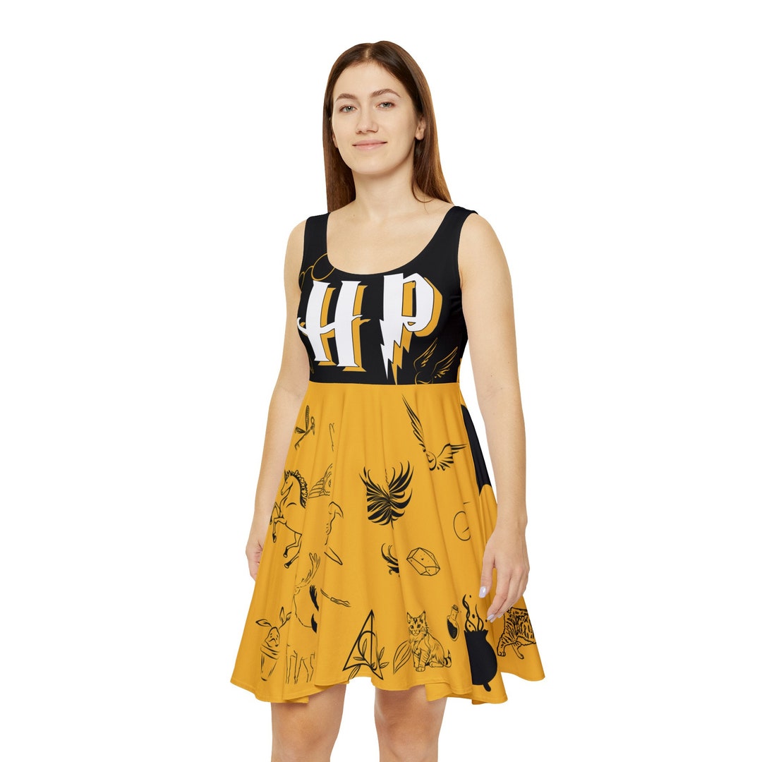 Harry Potter Hufflepuff Inspired Women's Skater Dress AOP - Etsy