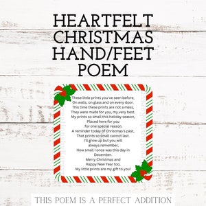 Printable | Heartfelt Christmas Feet Poem | Gift for Grandparents ...
