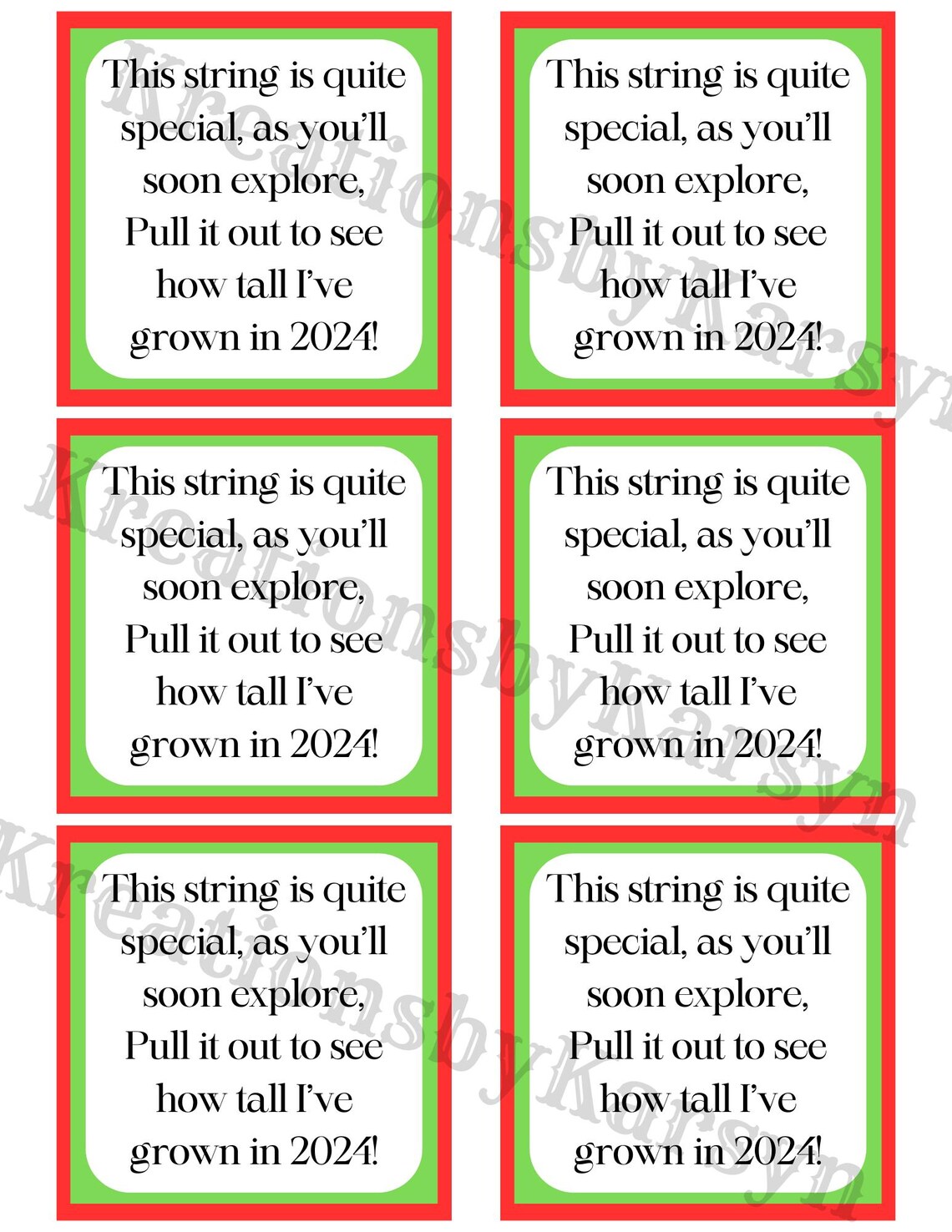 Printable | 2024 | String Ornament Poem | INSTANT Download & Printable ...