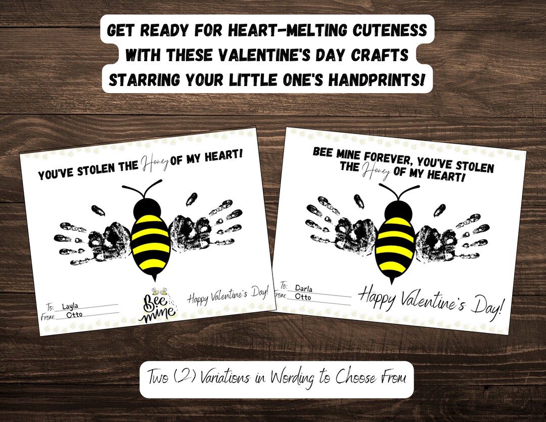 Printable | Valentine's Day Craft | Bee Mine Forever | Toddler | Kid ...