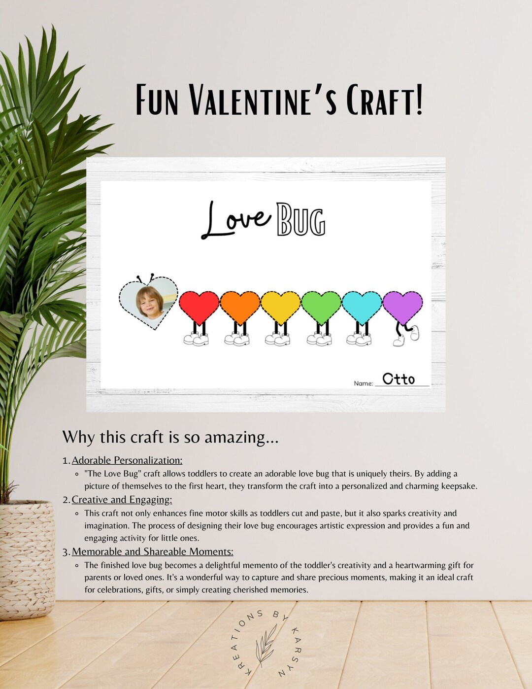 Editable | Love Bug | Valentine's Day Craft | Baby | Toddler | Kid ...