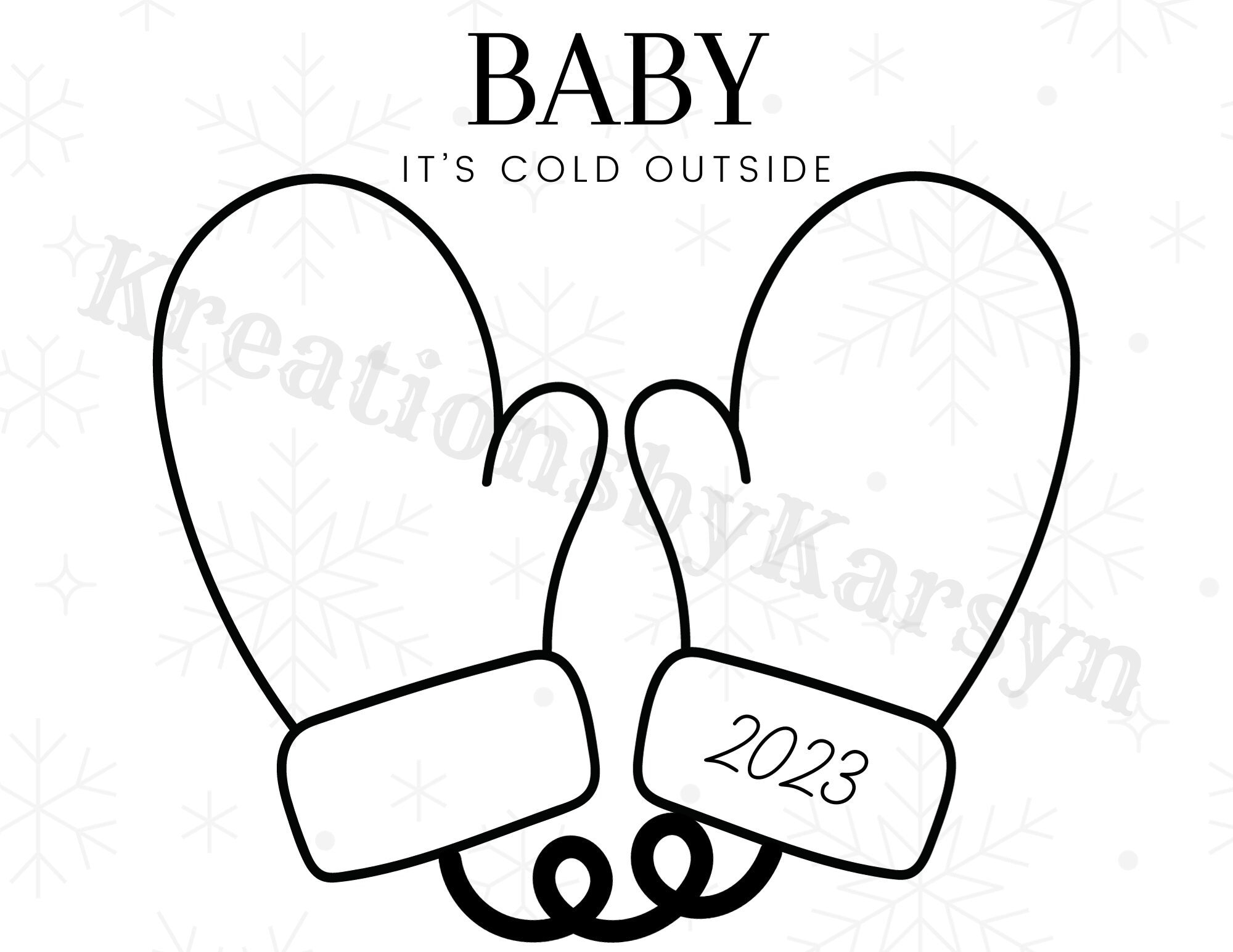 Printable | Winter Handprint Template | Craft for Daycare - Etsy