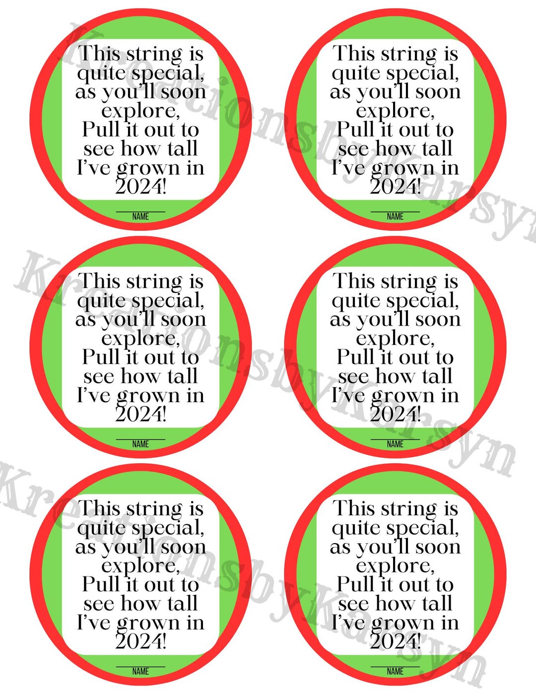 Printable | 2024 | String Ornament Poem | INSTANT Download & Printable ...