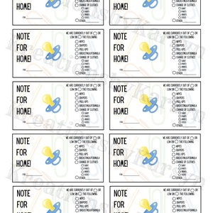 Printable | Daycare Essentials Reminder Note | Instant Download - Etsy