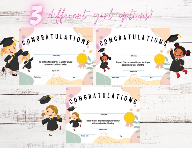 Printable | Daycare Graduation Certificate - Etsy