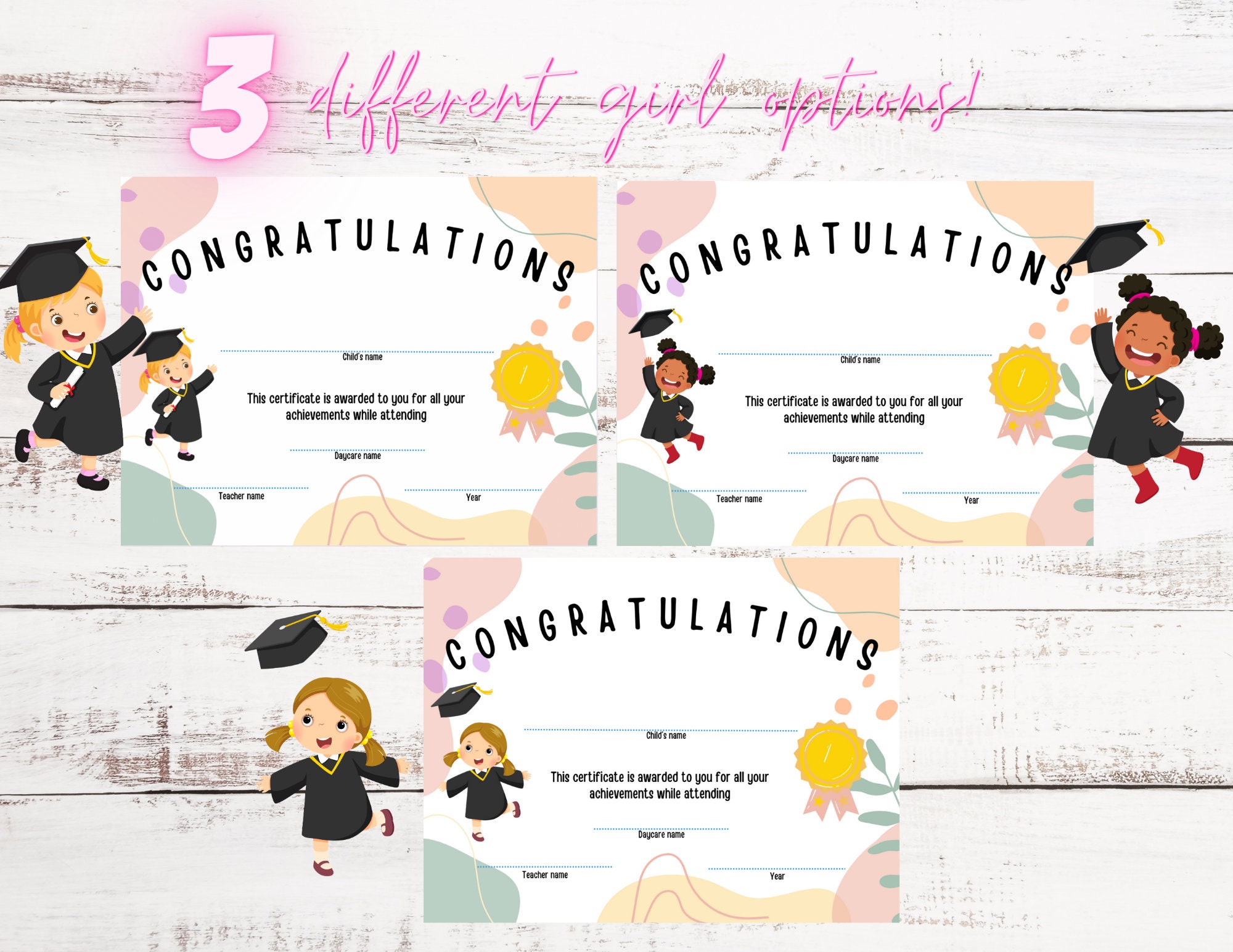 Printable | Daycare Graduation Certificate - Etsy