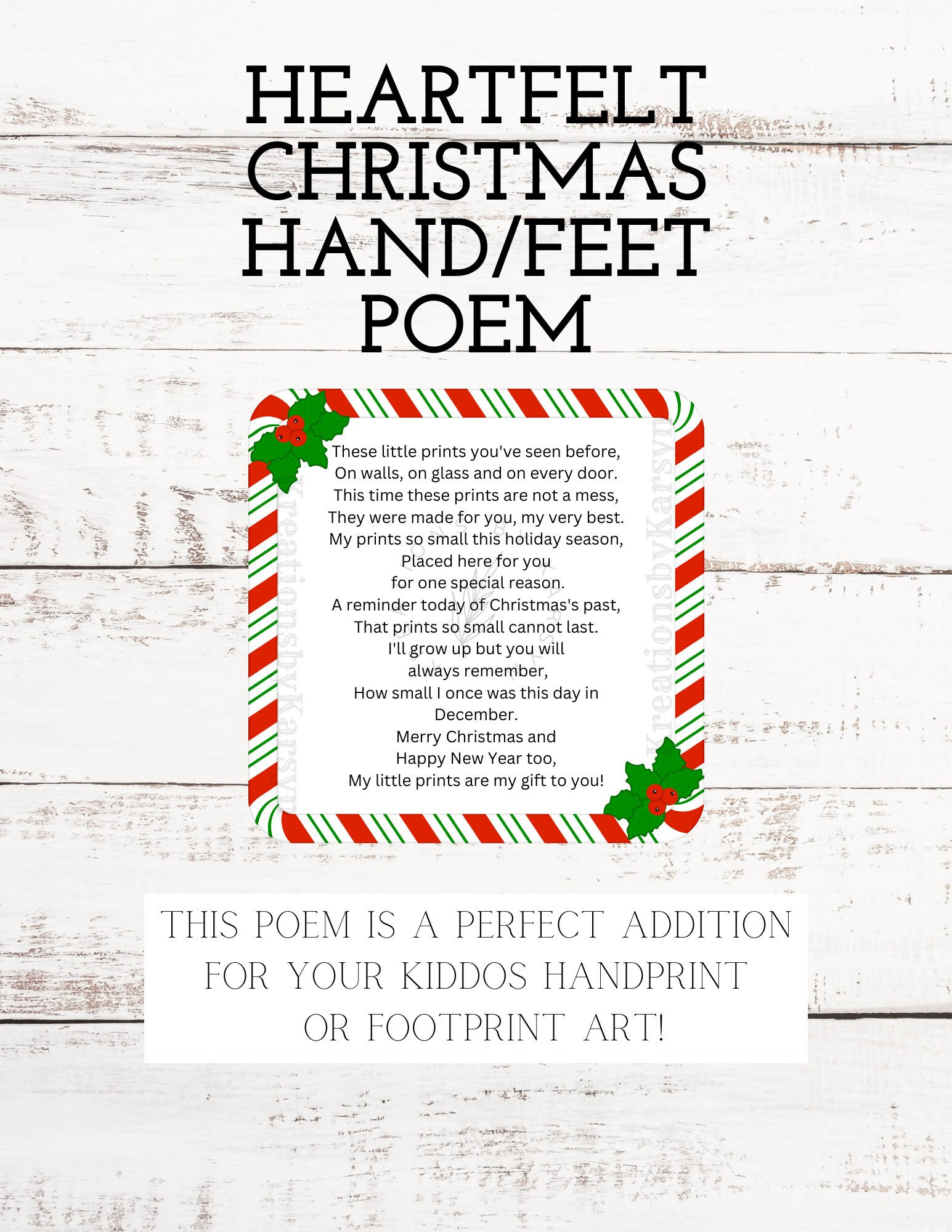 Printable | Heartfelt Christmas Feet Poem | Gift for Grandparents ...