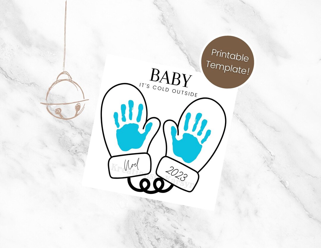 Printable | Winter Handprint Template | Craft for Daycare - Etsy