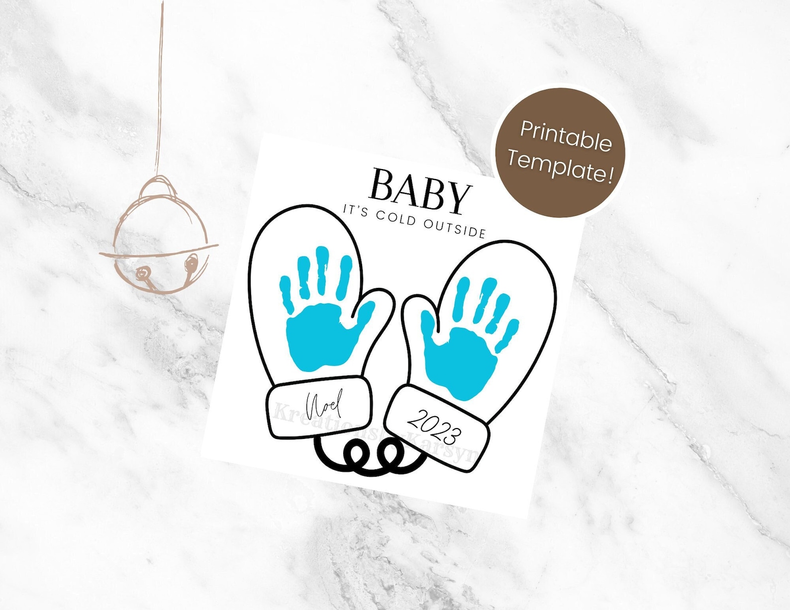 Printable | Winter Handprint Template | Craft for Daycare - Etsy