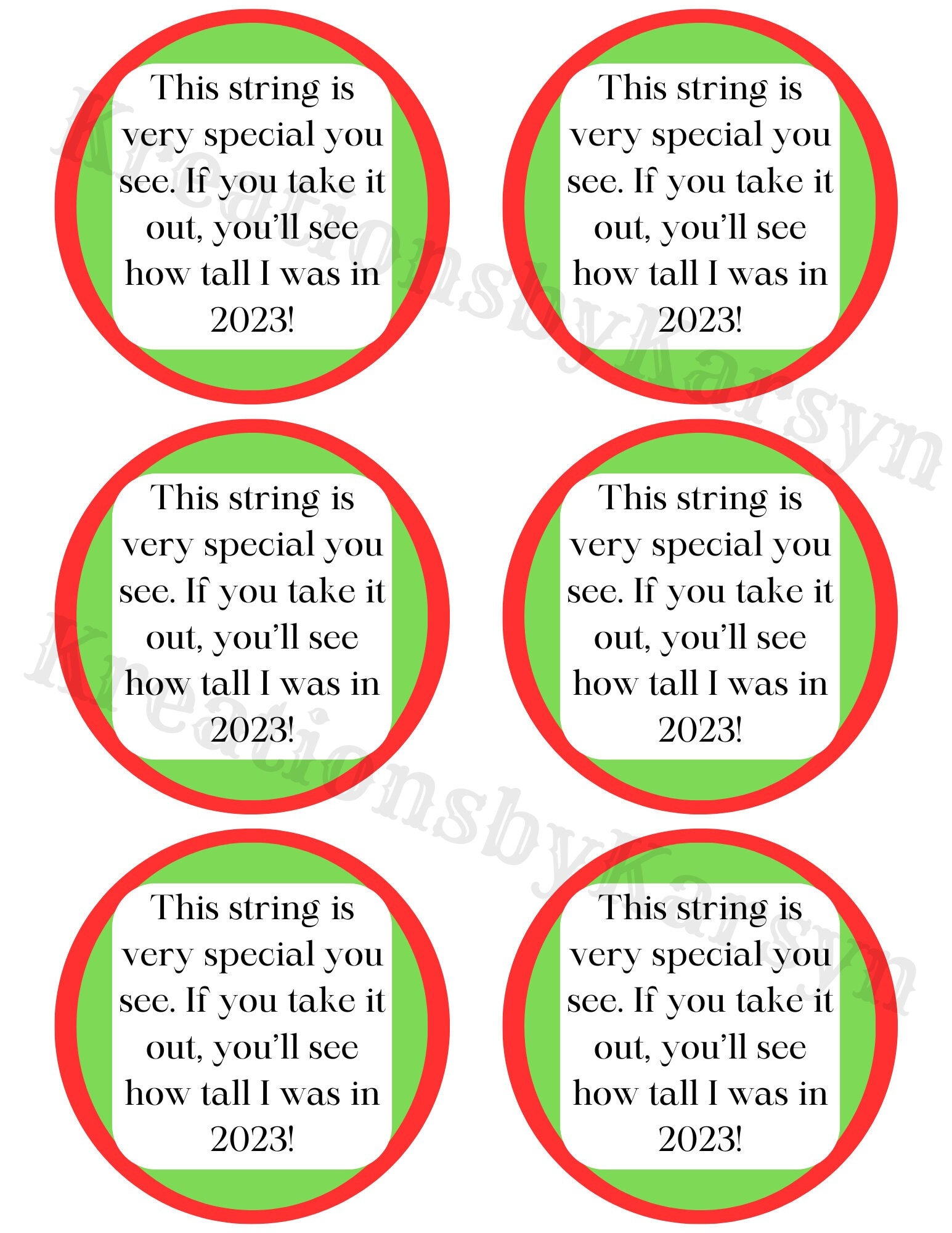 Printable Circle String Ornament Poem INSTANT Download & Printable - Etsy