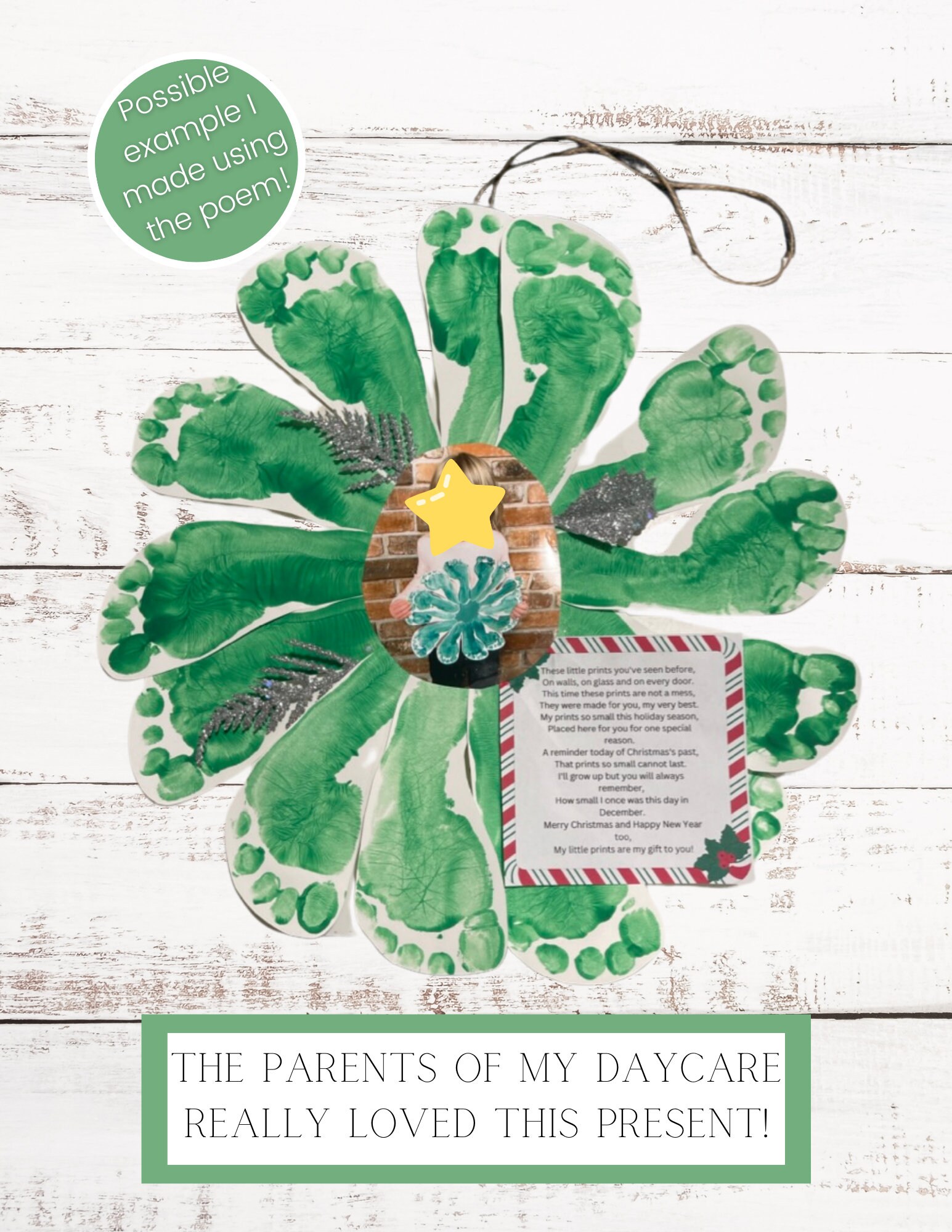 Printable | Heartfelt Christmas Feet Poem | Gift for Grandparents ...