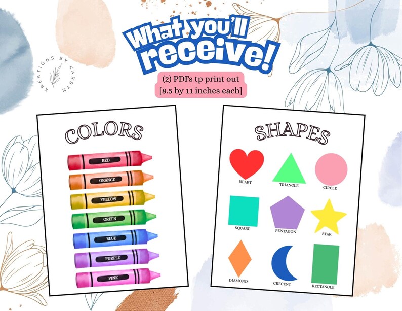 Printable | Colors & Shapes Poster - Etsy