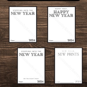 Printable | New Years Footprint Template | Kid Handprint Crafts - Etsy