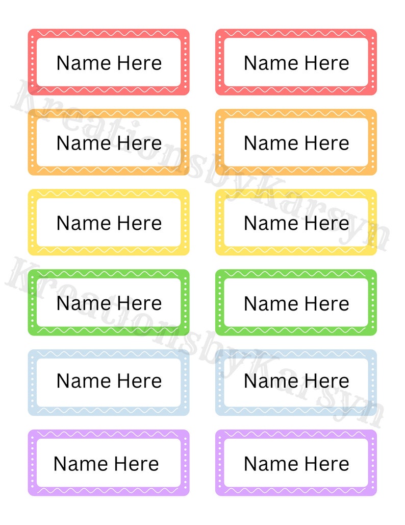 Editable | Cubby Tags | Daycare Labels | School Tags - Etsy