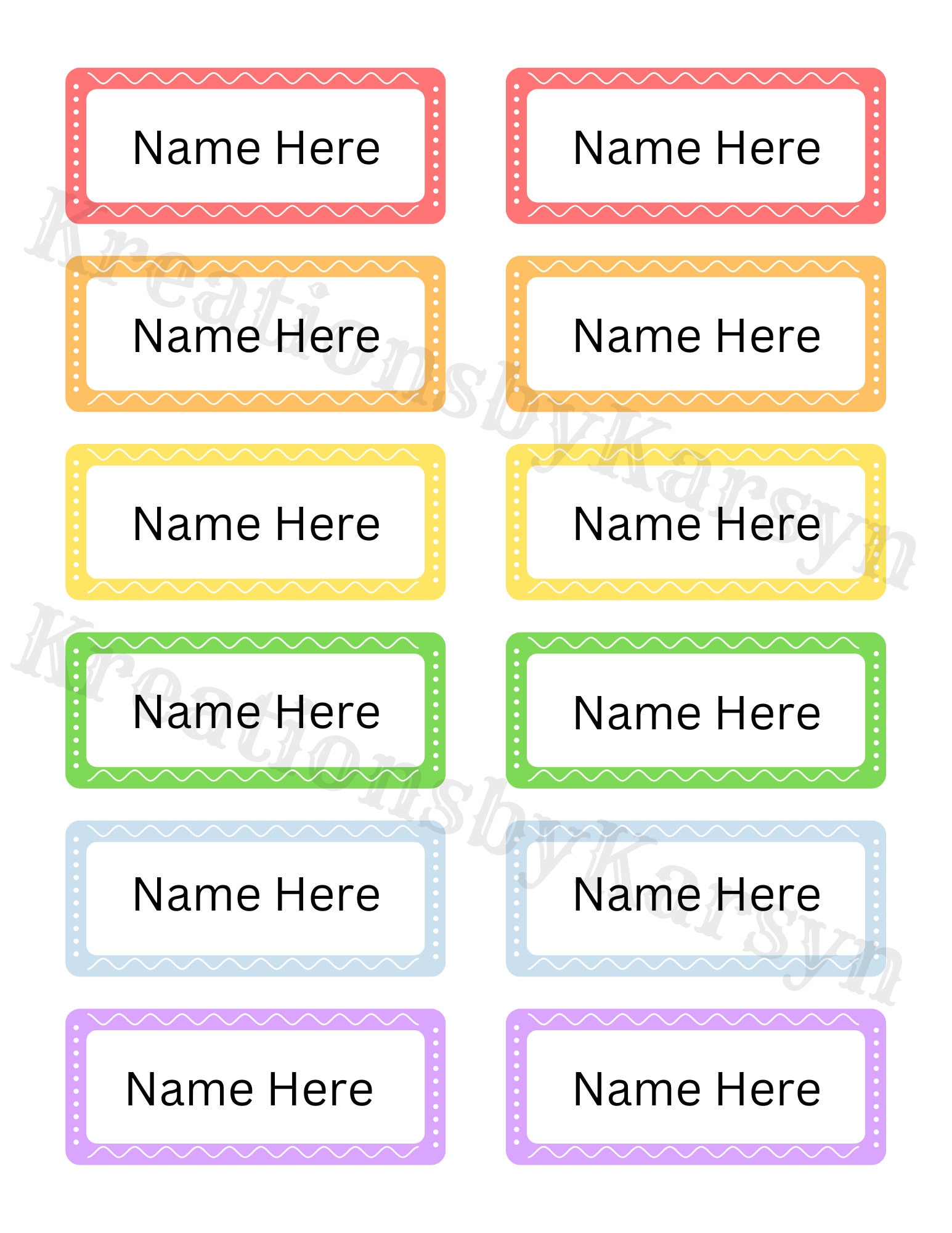 Editable | Cubby Tags | Daycare Labels | School Tags - Etsy