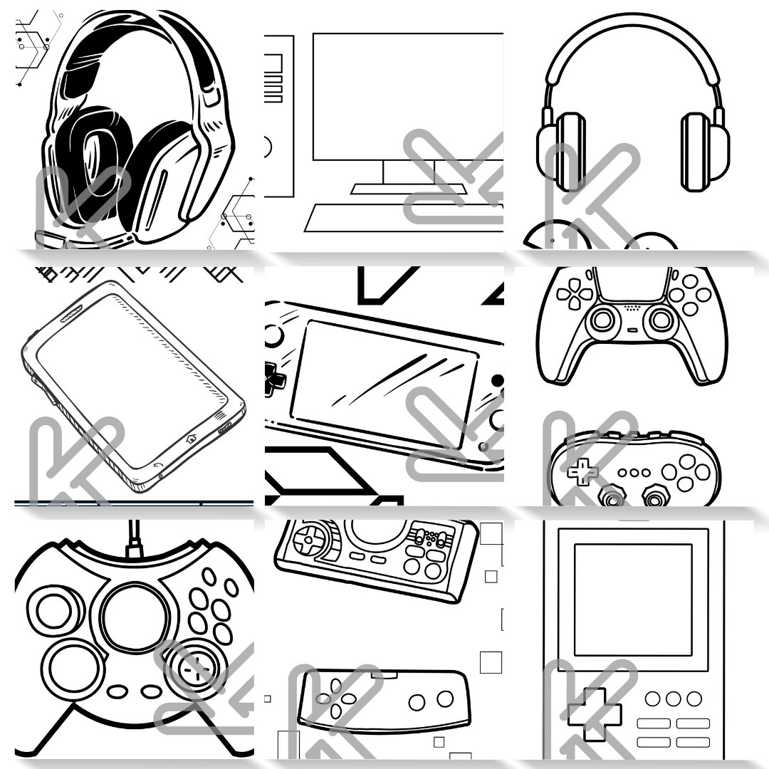 Gaming Computer Coloring Pages Gamer Gifts Printable - Etsy