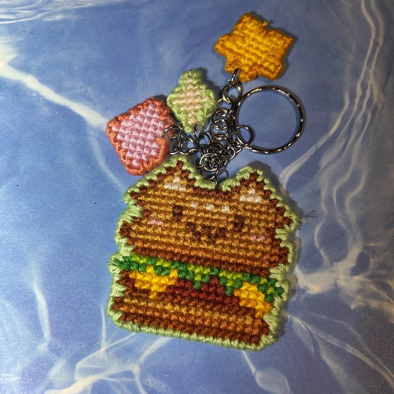 Cross Stitch Keyring - Etsy Australia