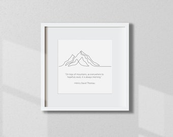 Henry David Thoreau Inspirational Nature Quote Digital Wall Art Print ...