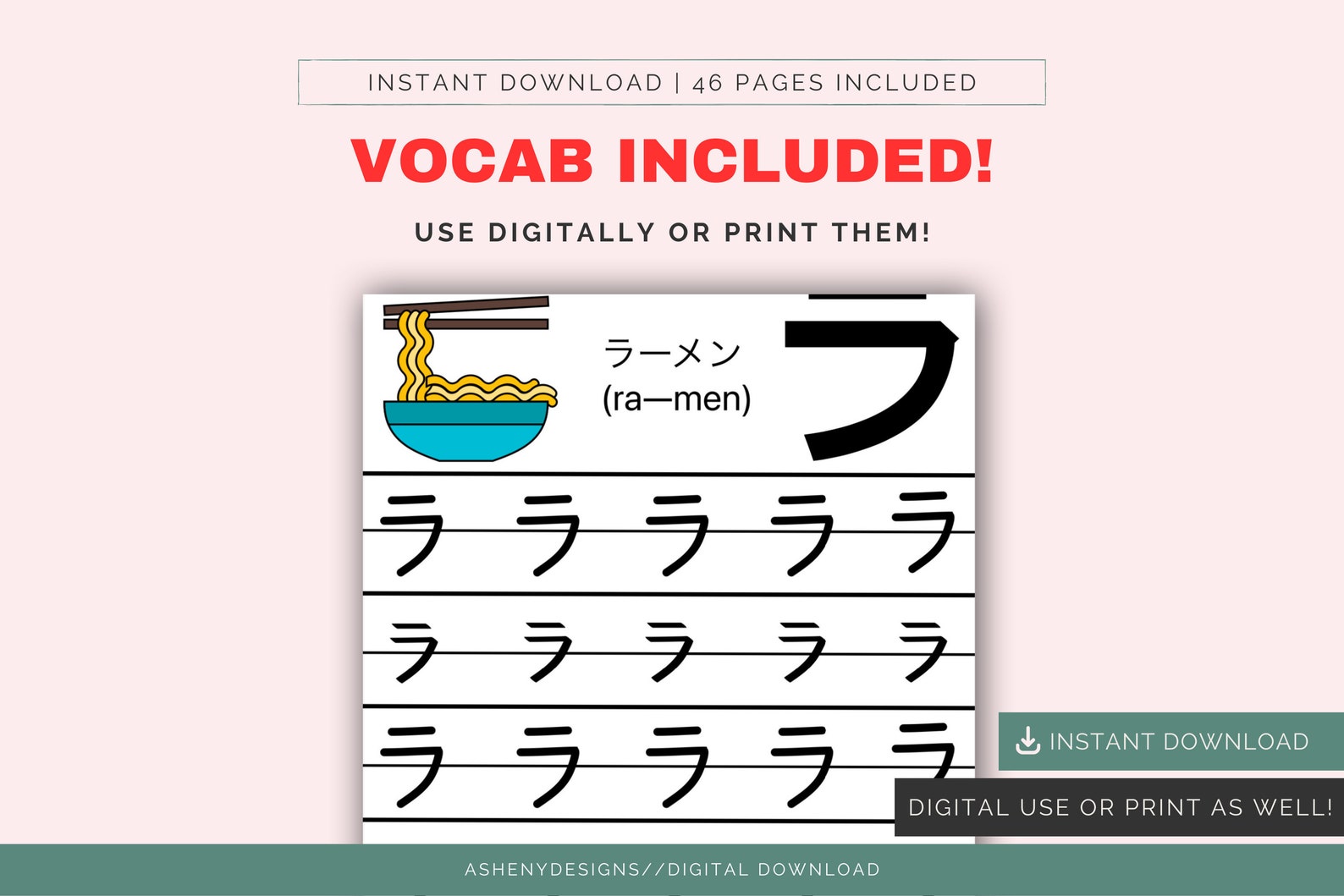 Japanese Learning Workbook, Hiragana and Katakana Workbook, Learn ...